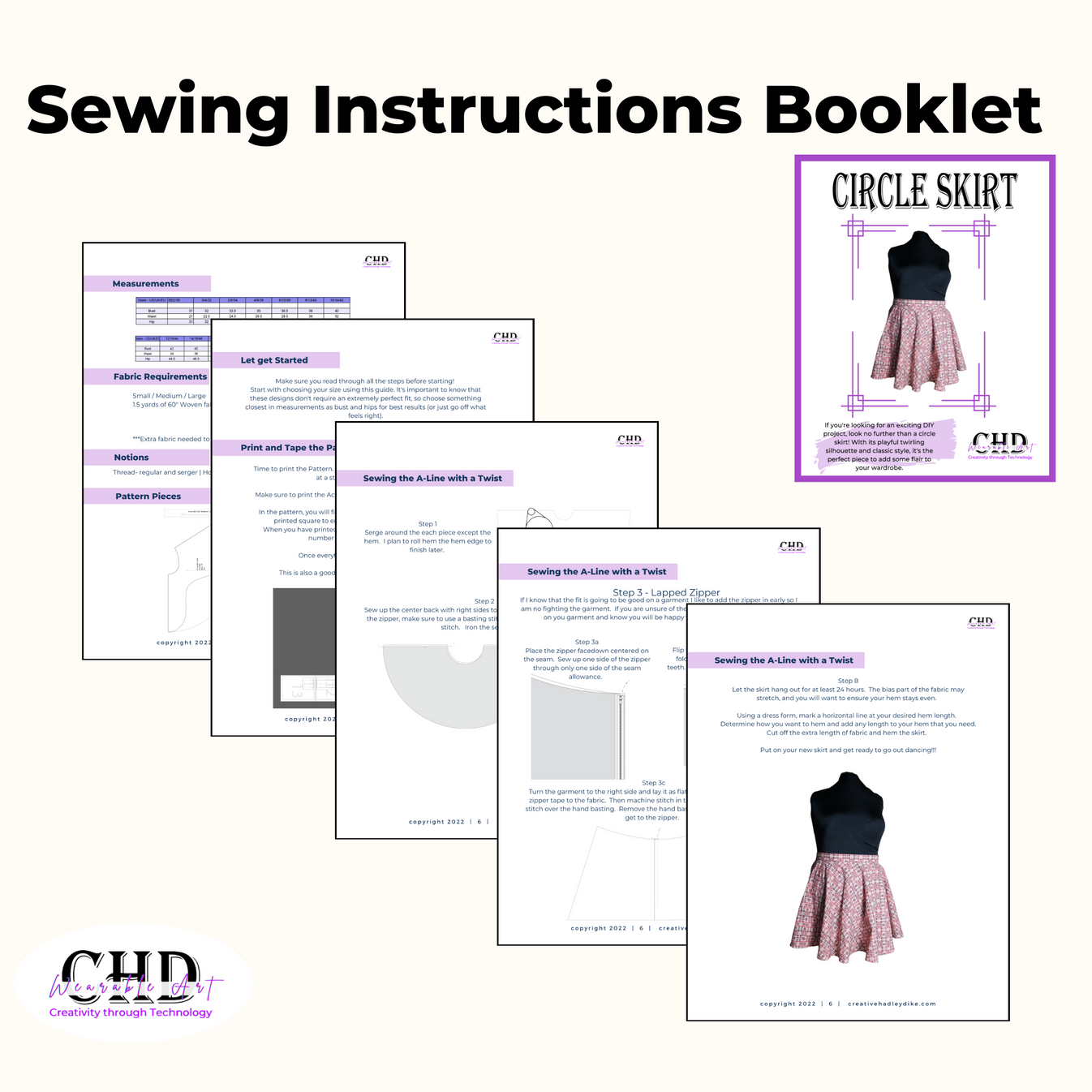 Circle Skirt Sewing Pattern | PDF Circle Skirt Sewing Pattern | Projec ...